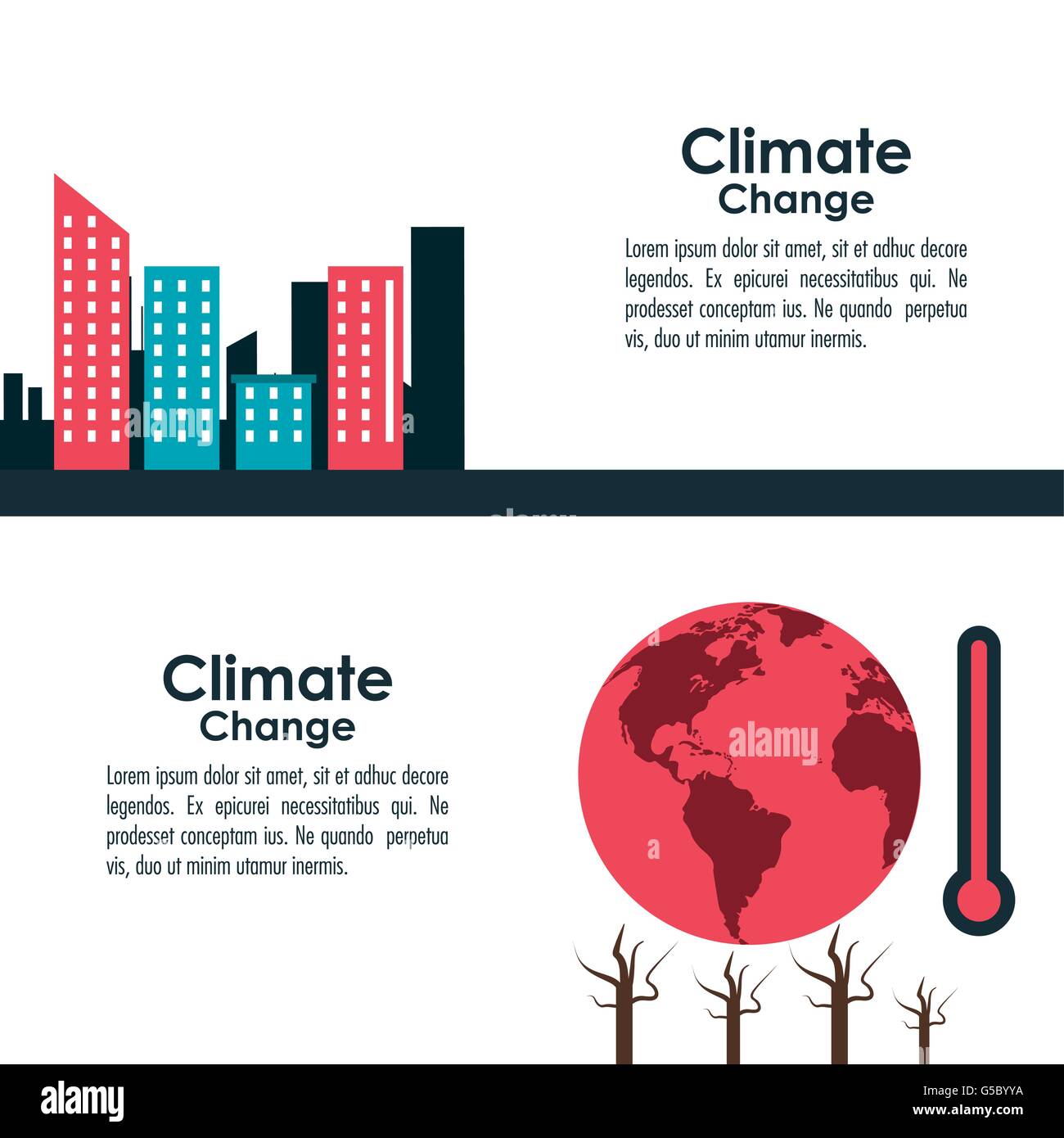 Thermometer city building plant Stock Vector Images - Alamy