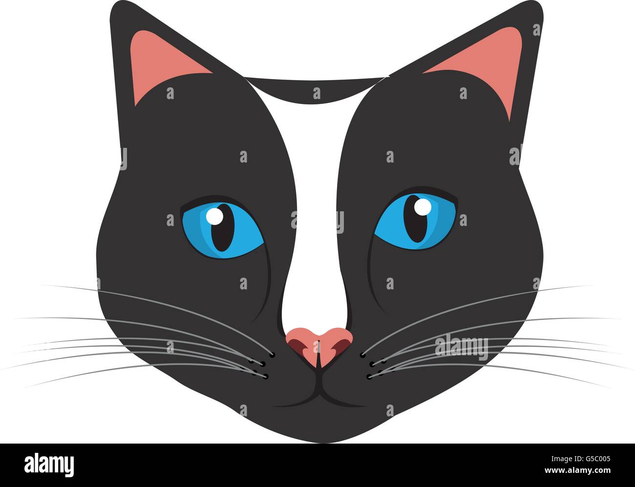 colorful cat front view,vector graphic Stock Vector Image & Art - Alamy