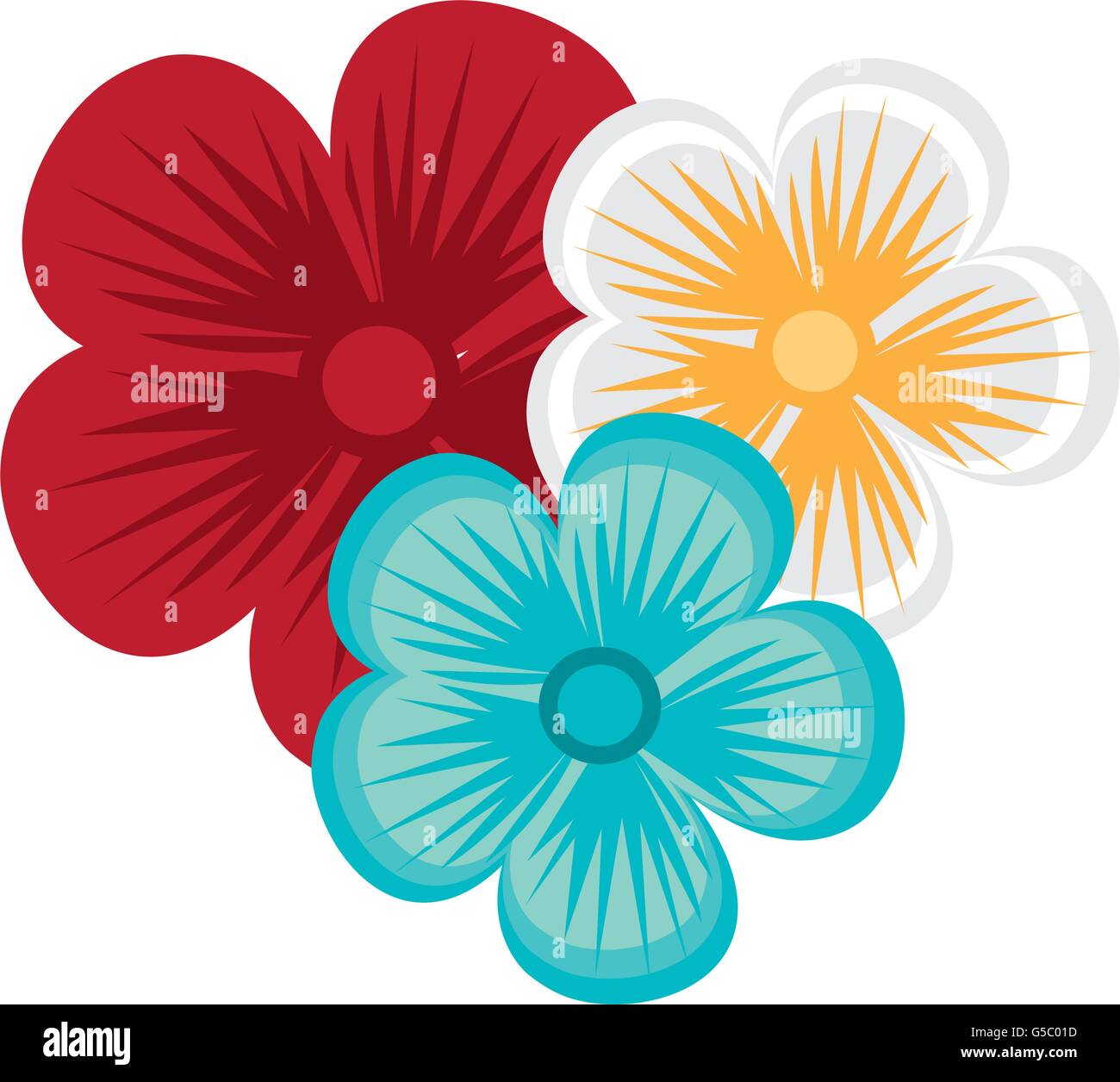colorful flowers,vector graphic Stock Vector Image & Art - Alamy