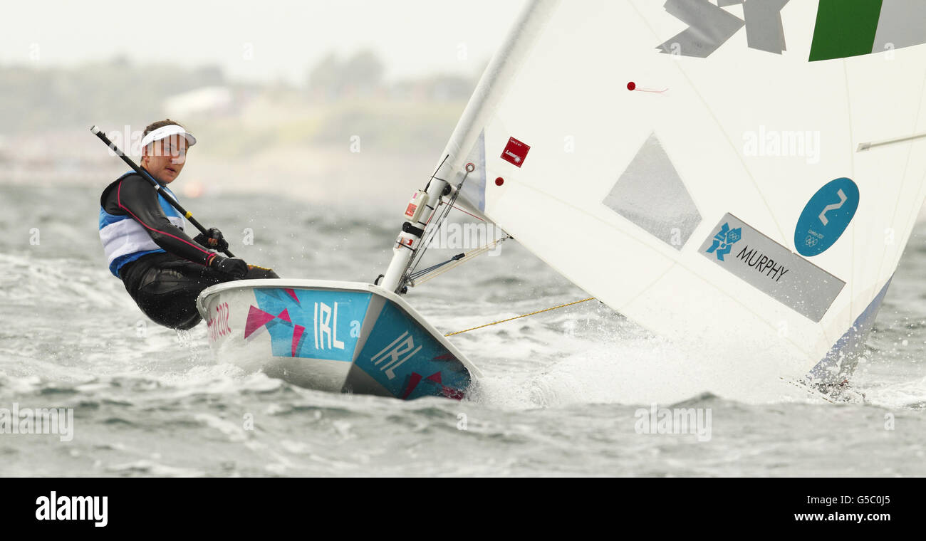 Ireland's Annalise Murphy sails to the reaching mark while racing at ...