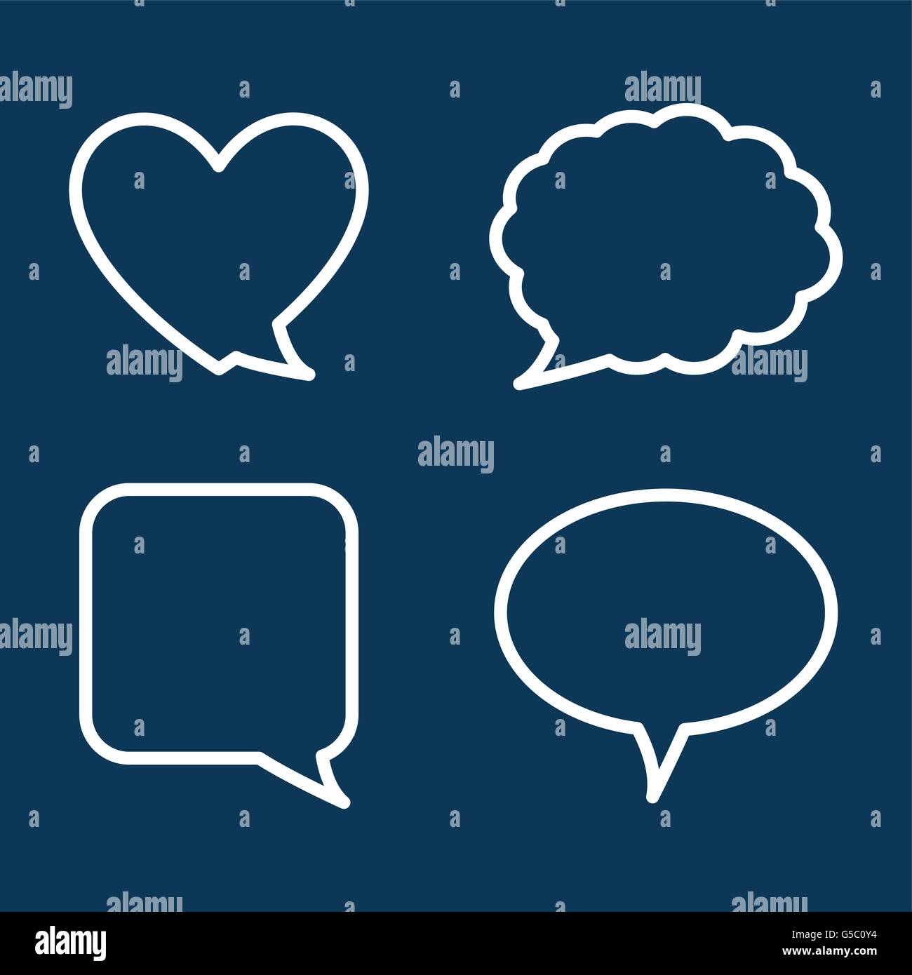 Chat speech bubbles Stock Vector Image & Art - Alamy