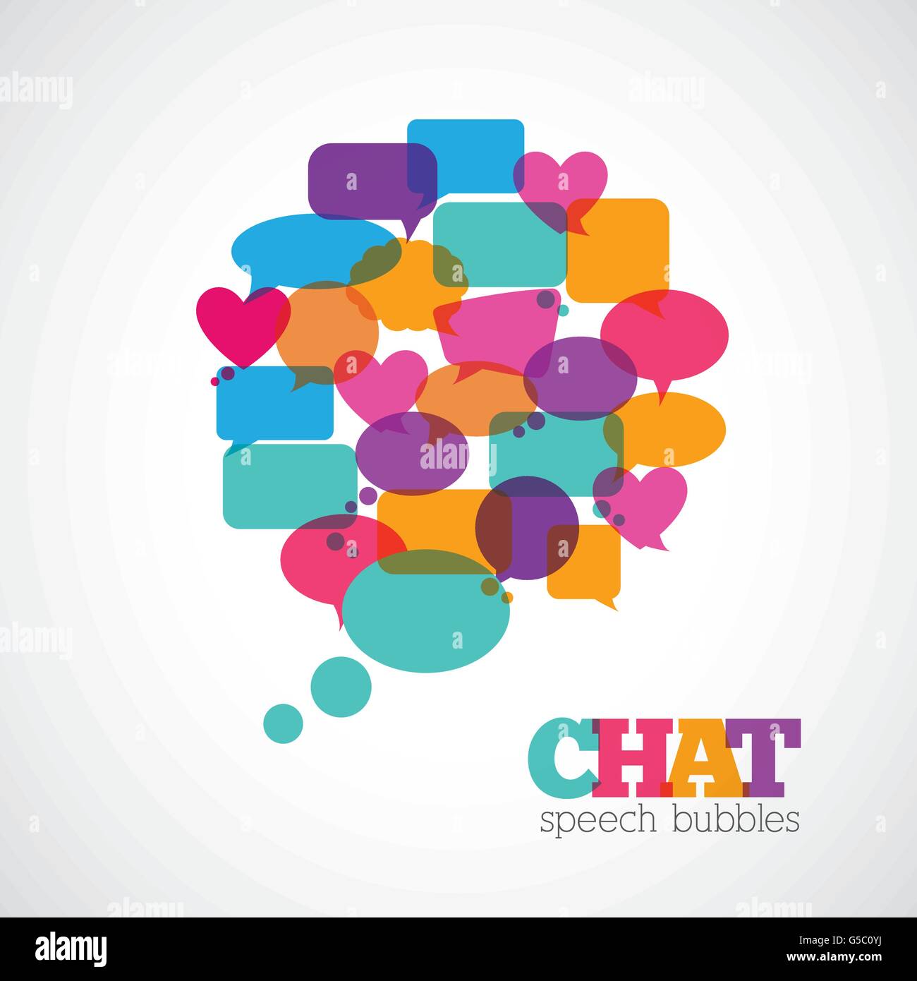 Chat speech bubbles Stock Vector Image & Art - Alamy