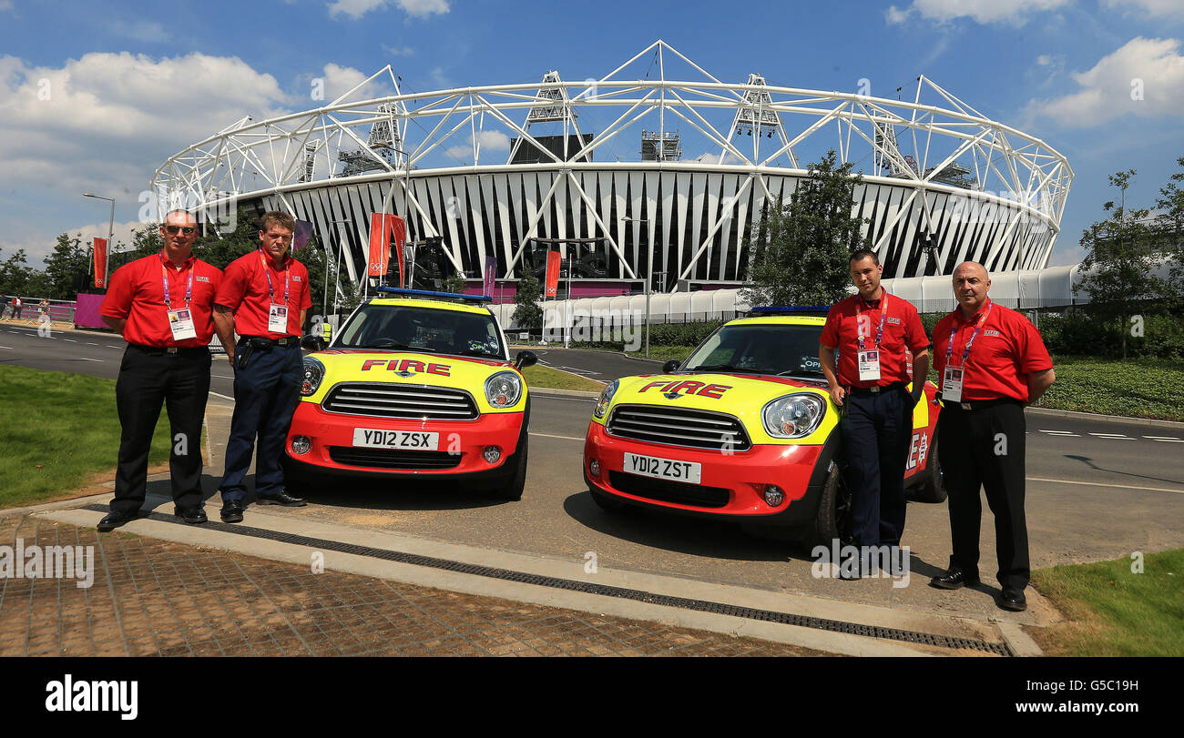 Michael sibley and danny meakin outside the olympic park hi-res stock ...