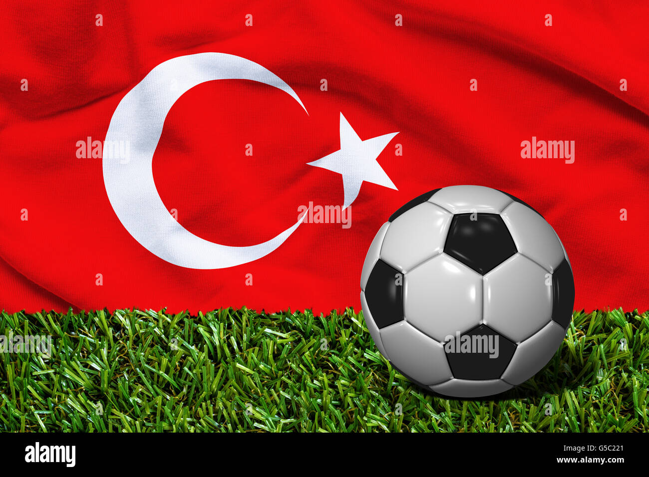 Soccer ball national flag turkey hi-res stock photography and images ...