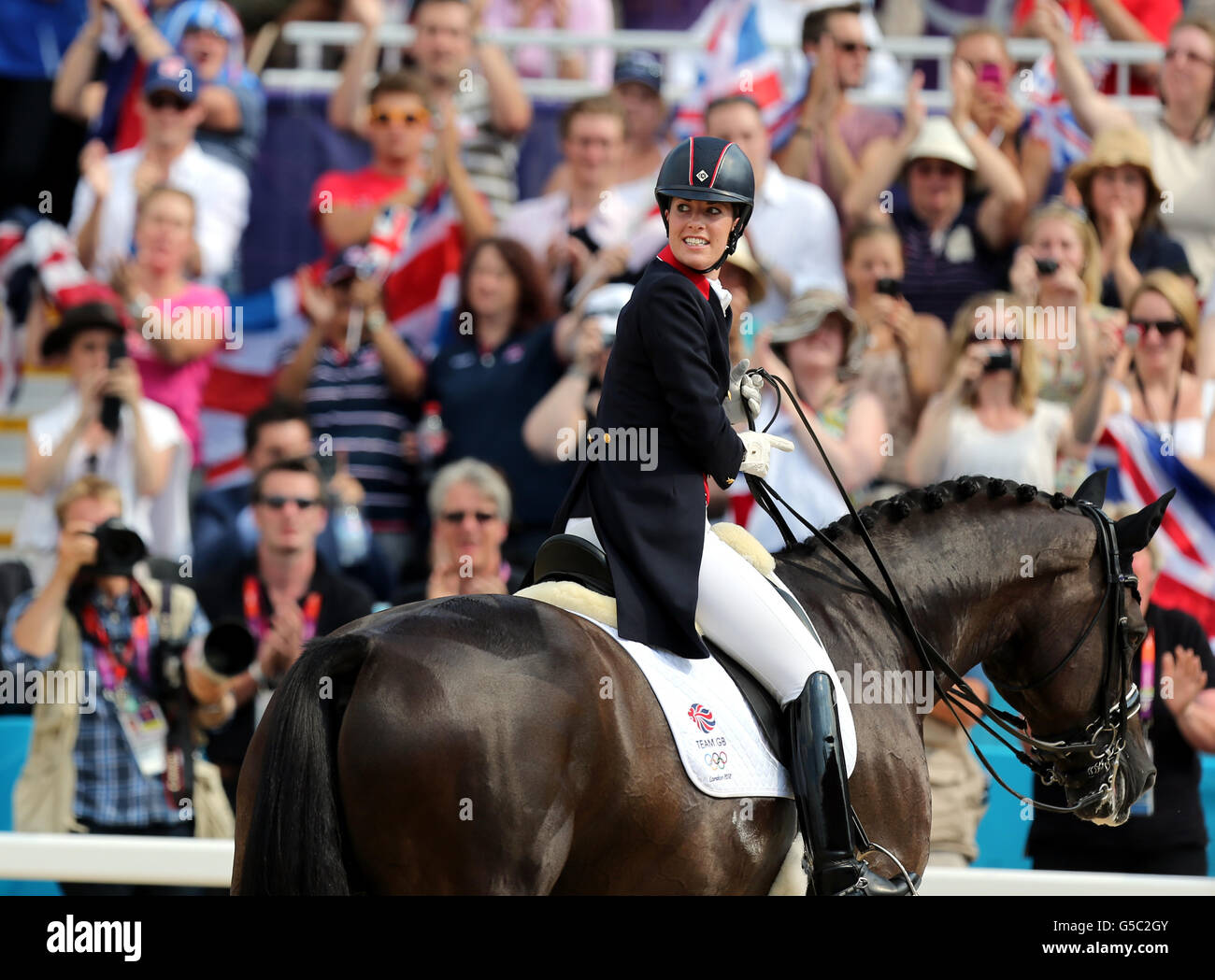 Great Britain's Charlotte Dujardin riding Valegro competes in the ...