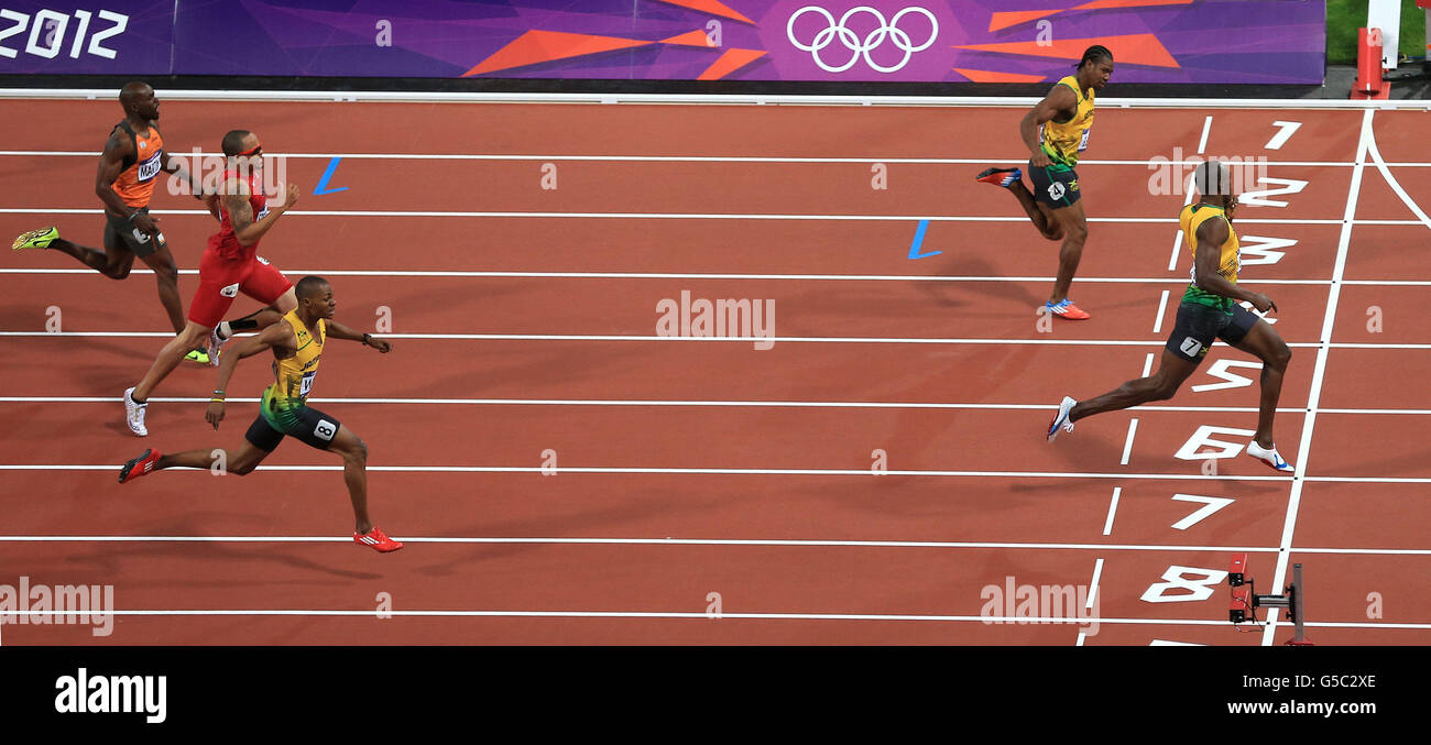 Jamaica's Usain Bolt wins the Mens 200m final at the Olympic Stadium ...