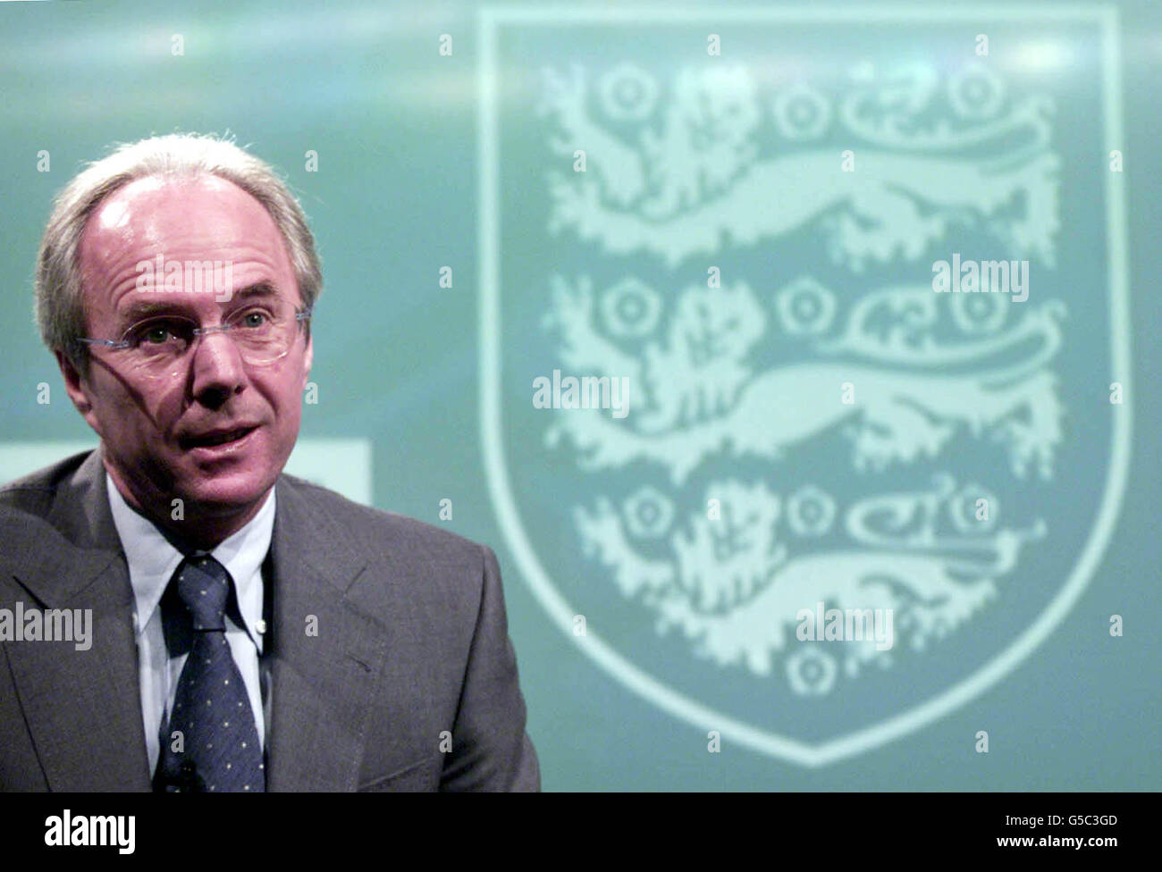 England coach Sven-Goran Eriksson talks to the media about England's ...