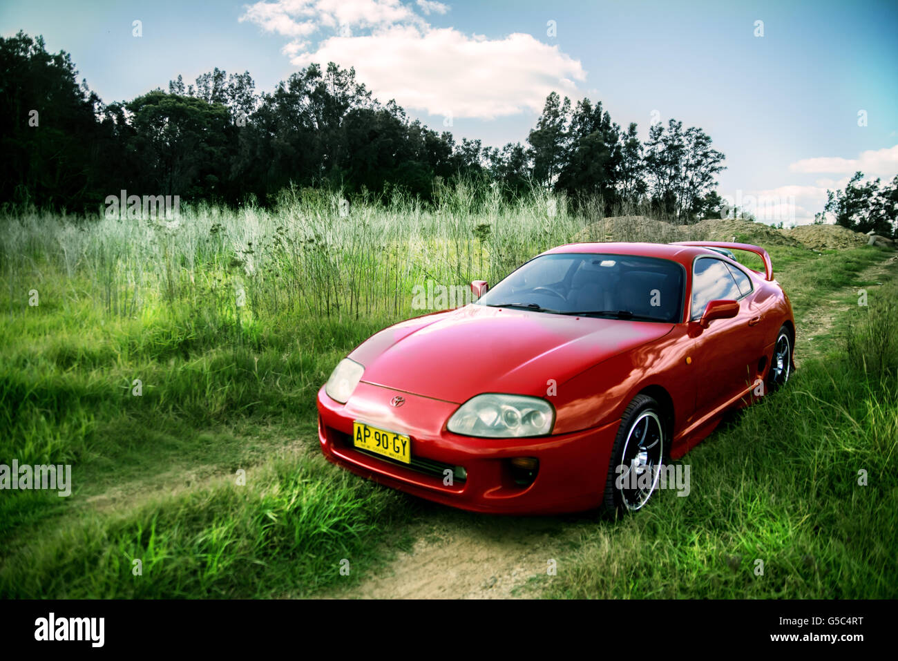 Red Toyota Supra Wallpaper