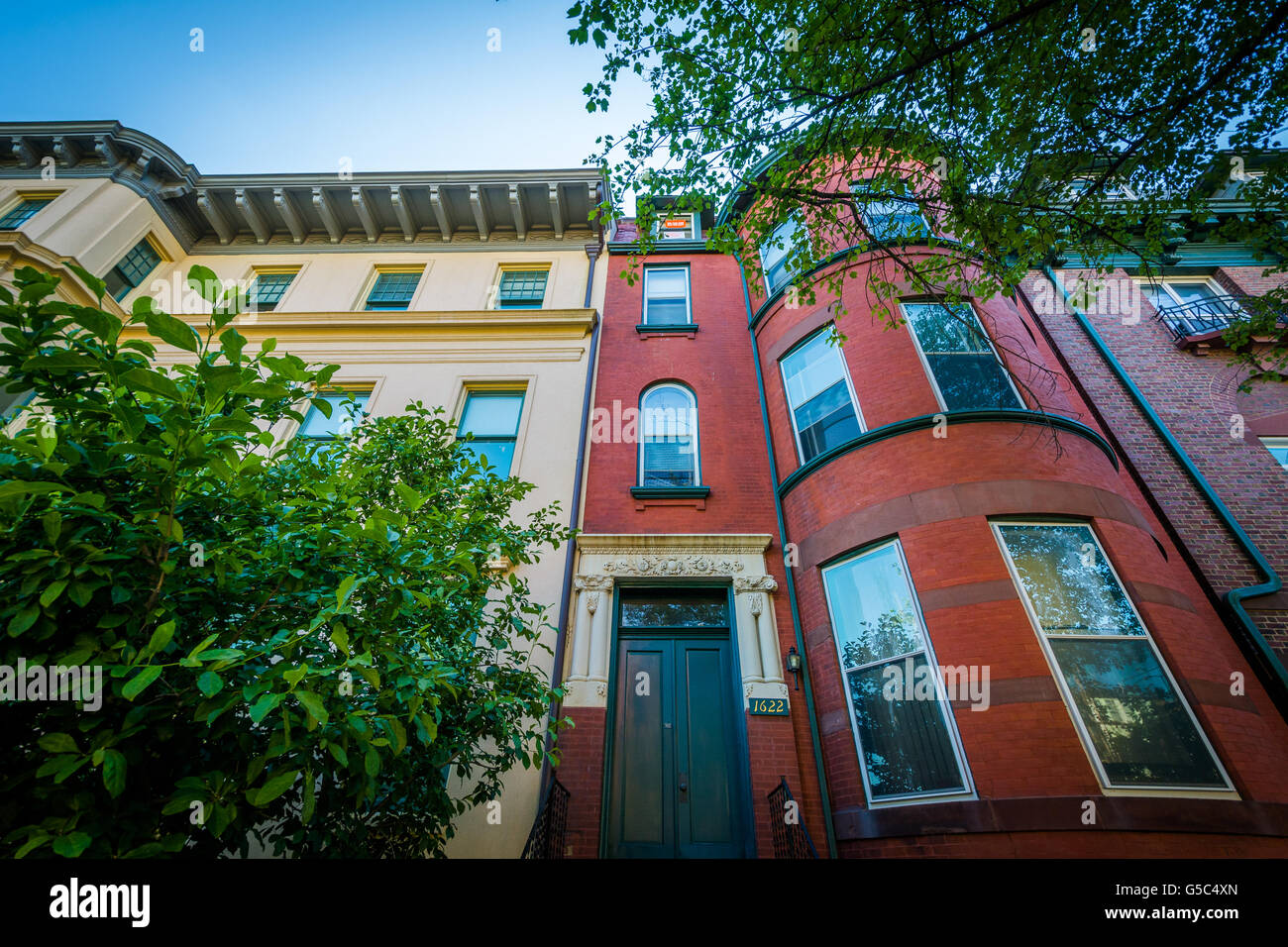 Colorful row houses in Washington, DC Stock Photo - Alamy Colorful row houses in Washington, DC Stock Photo - Alamy