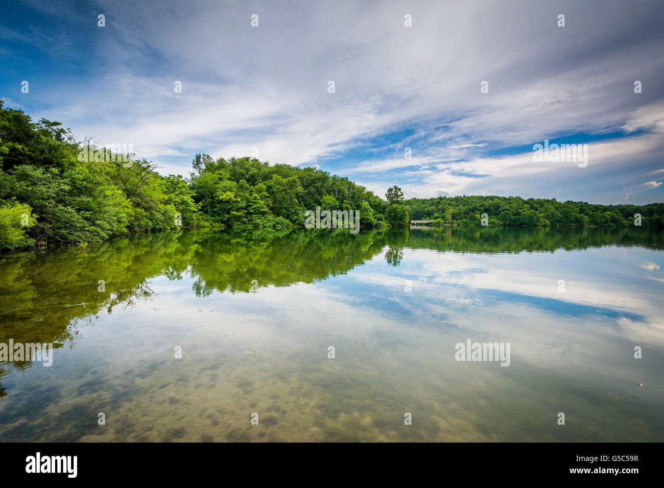 Lake Marburg, at Codorus State Park, Pennsylvania Stock Photo - Alamy