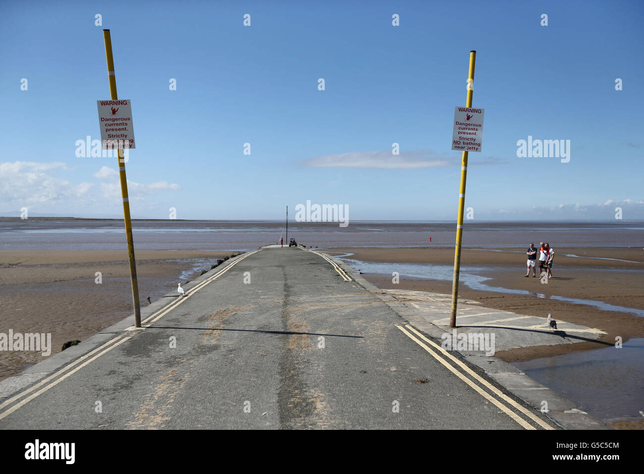 The slip-way at the scene in Burnham-on-Sea, Somerset, where the search ...
