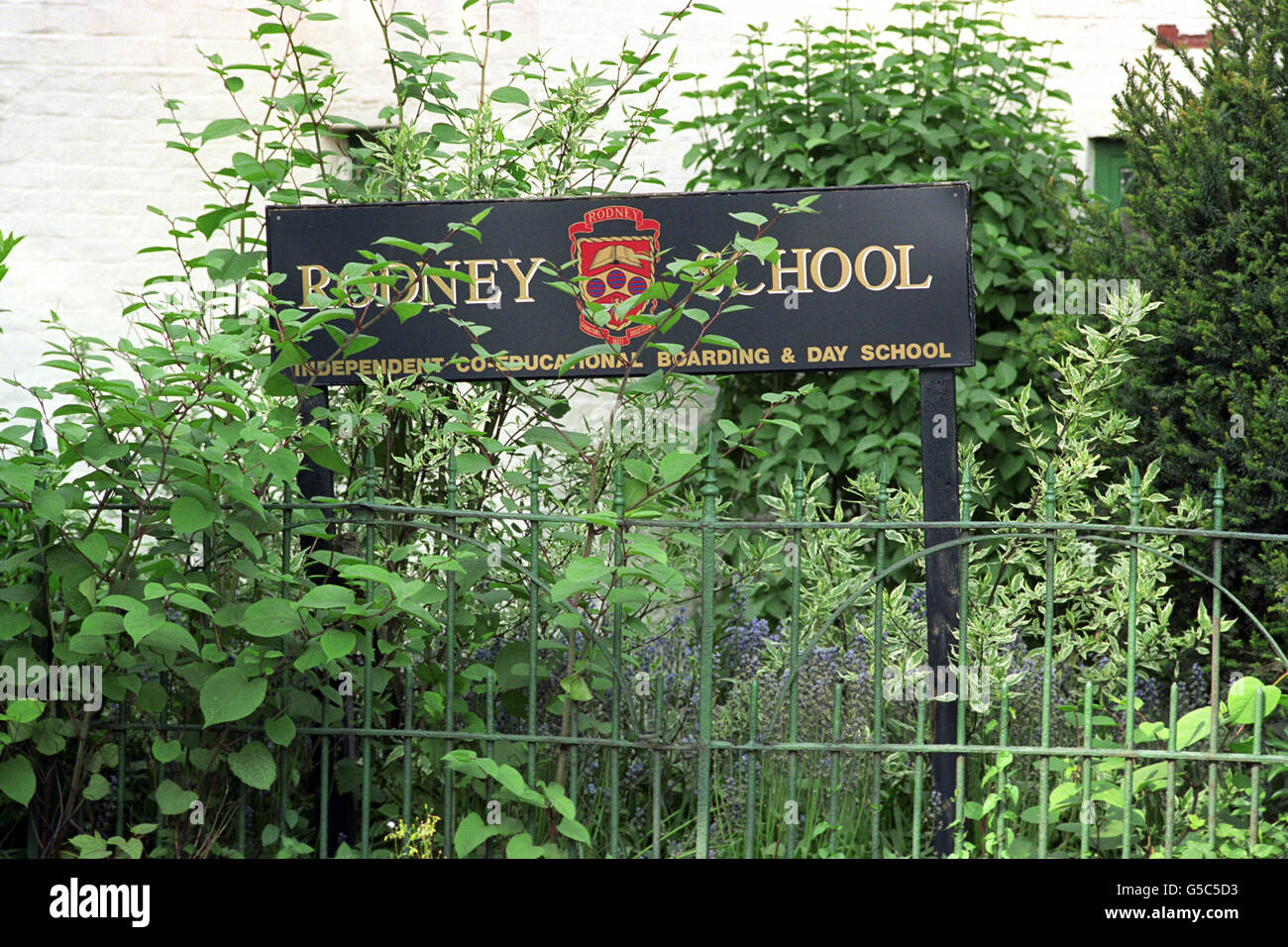 A general view of the sign of The Rodney School in Kirklington ...