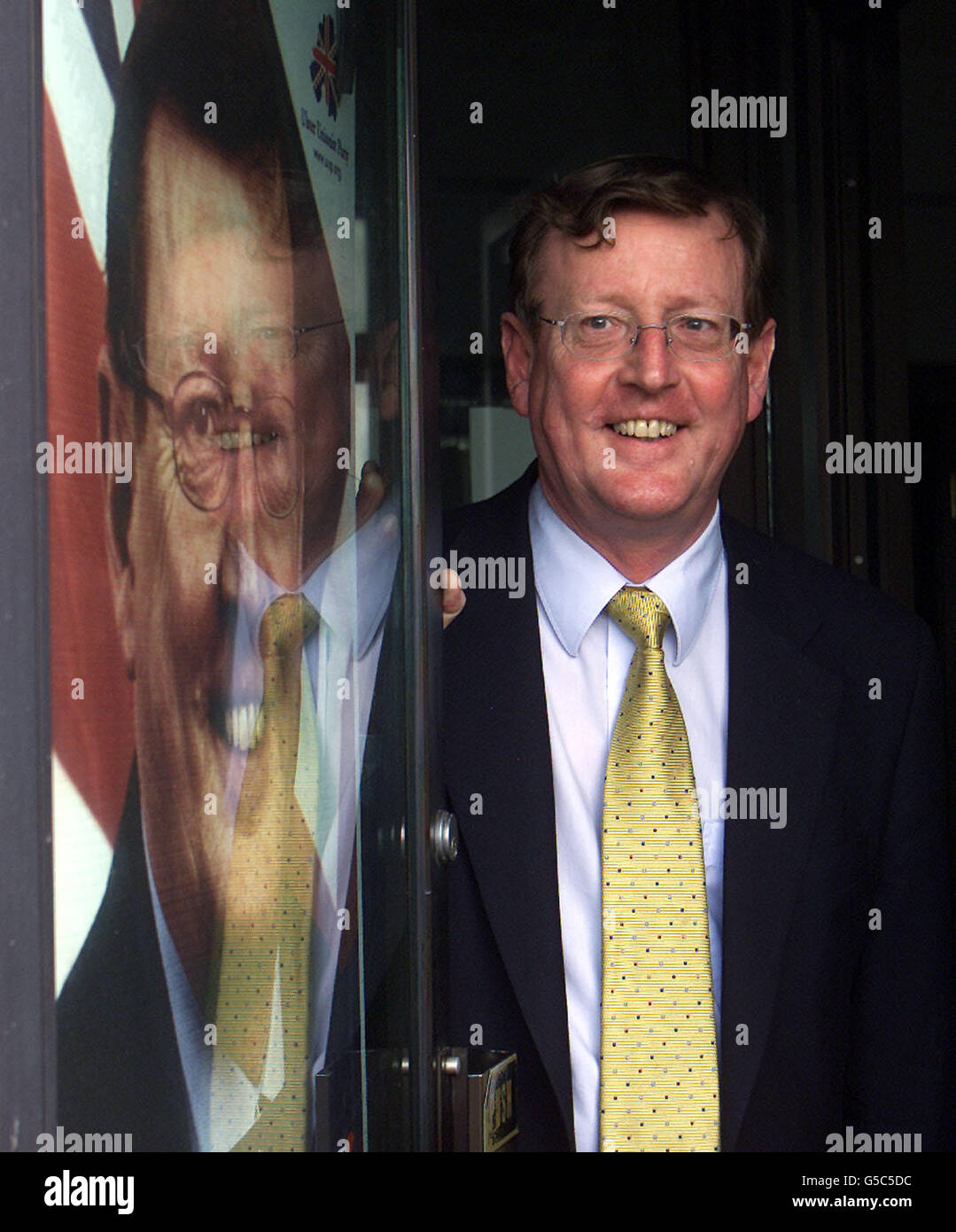 Ulster Unionist Leader David Trimble at his constituency office in ...