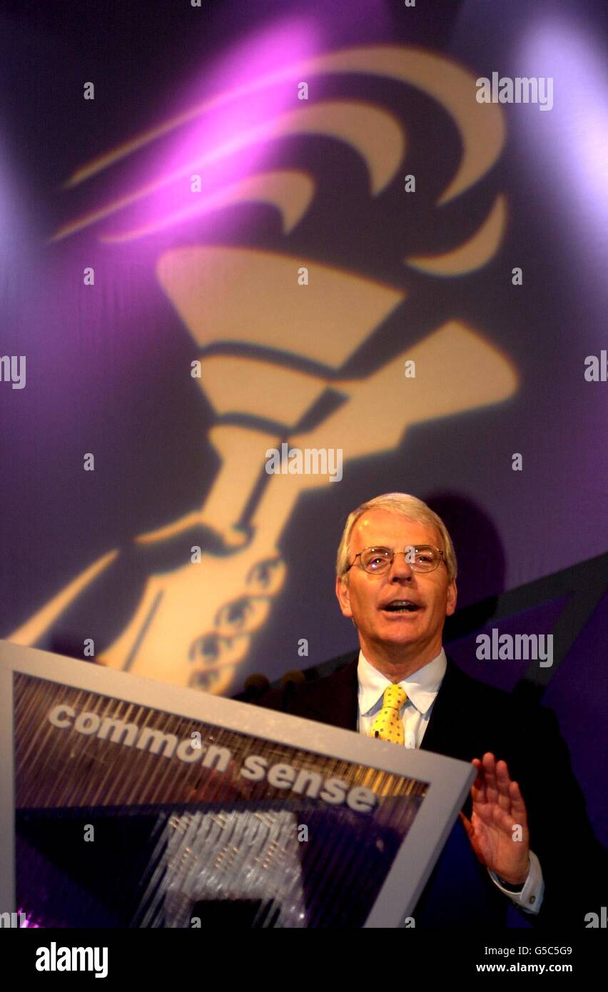 Former Conservative Prime Minister John Major addresses a Conservative ...
