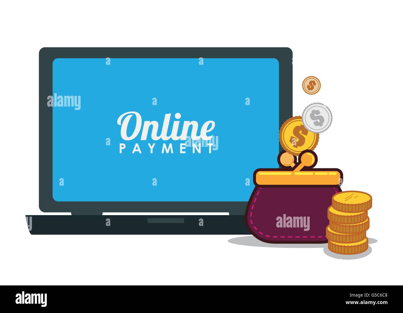 Money bank and online payment Stock Vector Image & Art - Alamy