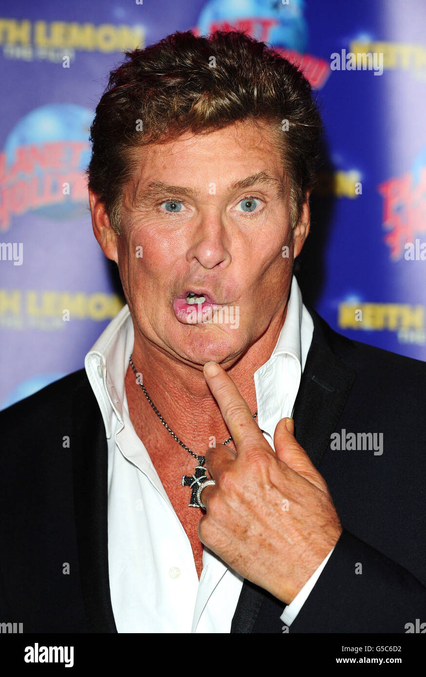 David Hasselhoff arrives at the afterparty following the UK premiere of ...