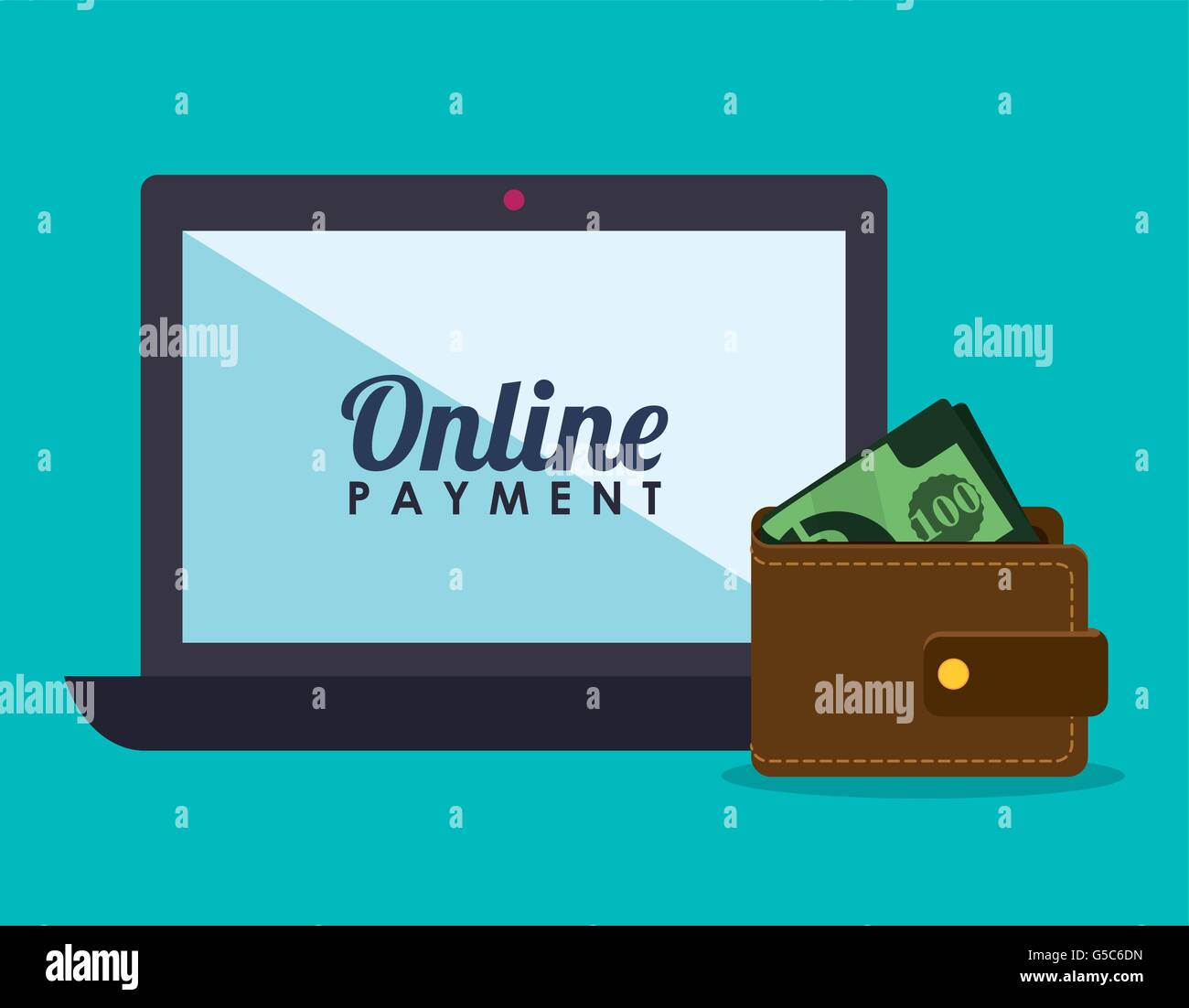 Money bank and online payment Stock Vector Image & Art - Alamy