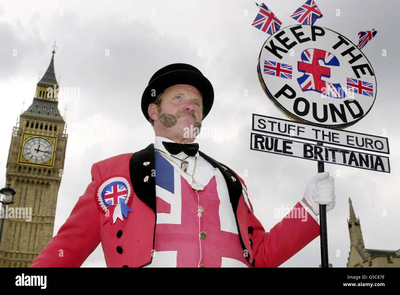 On the last day of electioneering, Ray Egan, from Birmingham, dressed ...