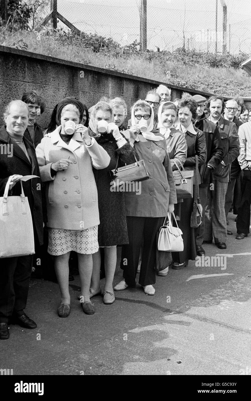Work - Dole Queue - Belfast 1974 Stock Photo - Alamy