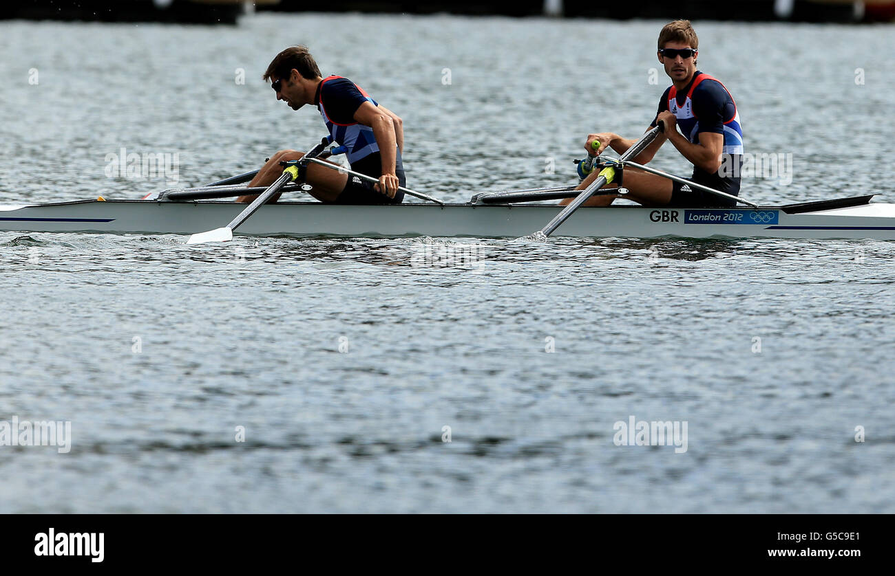 Great Britain's Mark Hunter (left) and Zac Purchase in action in their ...