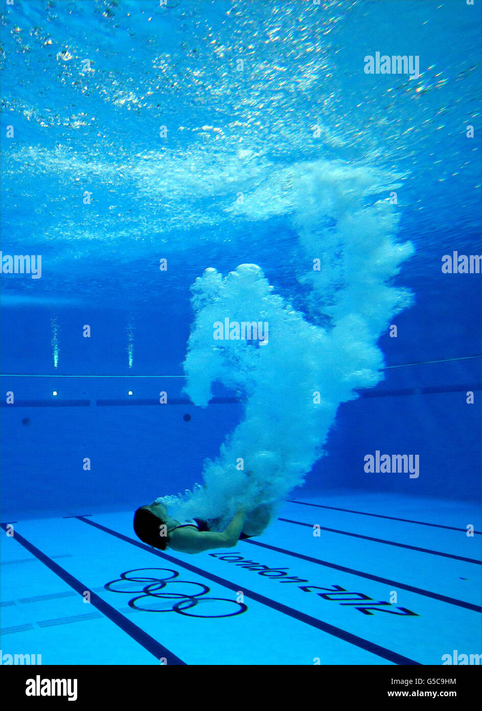 Great Britain's Rebecca Gallantree in during the Women's 3m Springboard ...