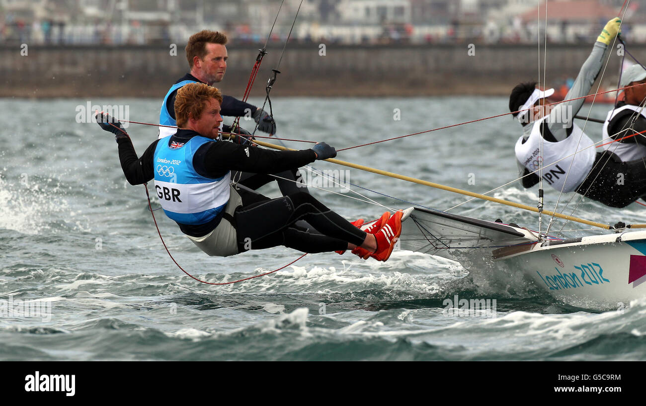 London Olympic Games - Day 7. Great Britain's 49er sailors Stevie ...