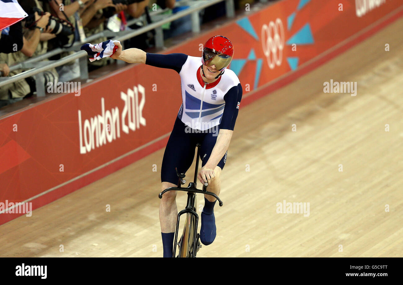 Great Britain's Ed Clancy celebrates winning the Gold medal in the Men ...