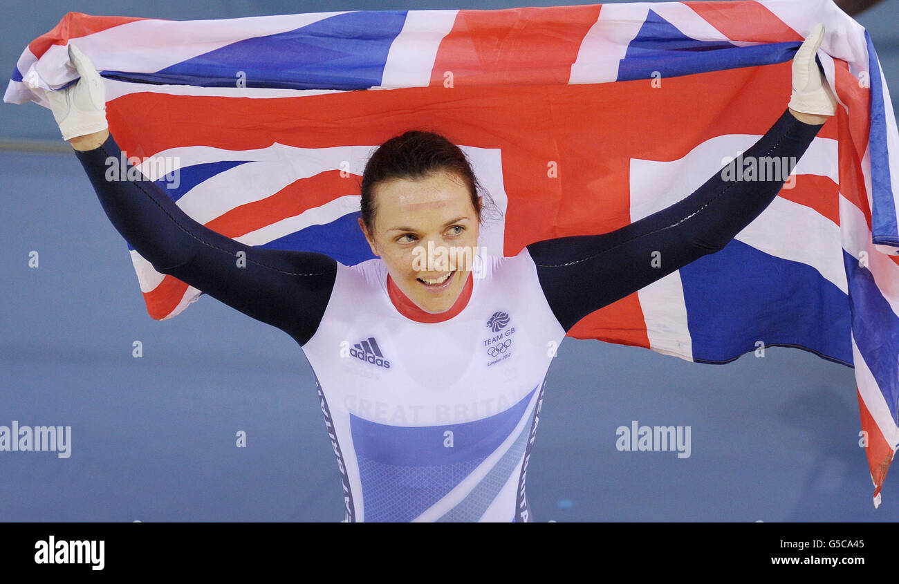 Great Britain's Victoria Pendleton celebrates after winning the Gold ...