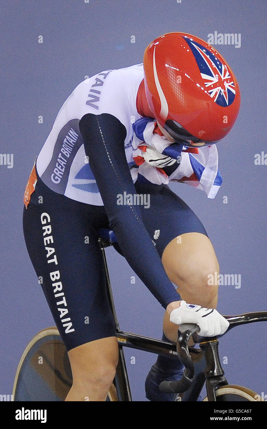 Great Britain's Victoria Pendleton celebrates after winning the Gold ...