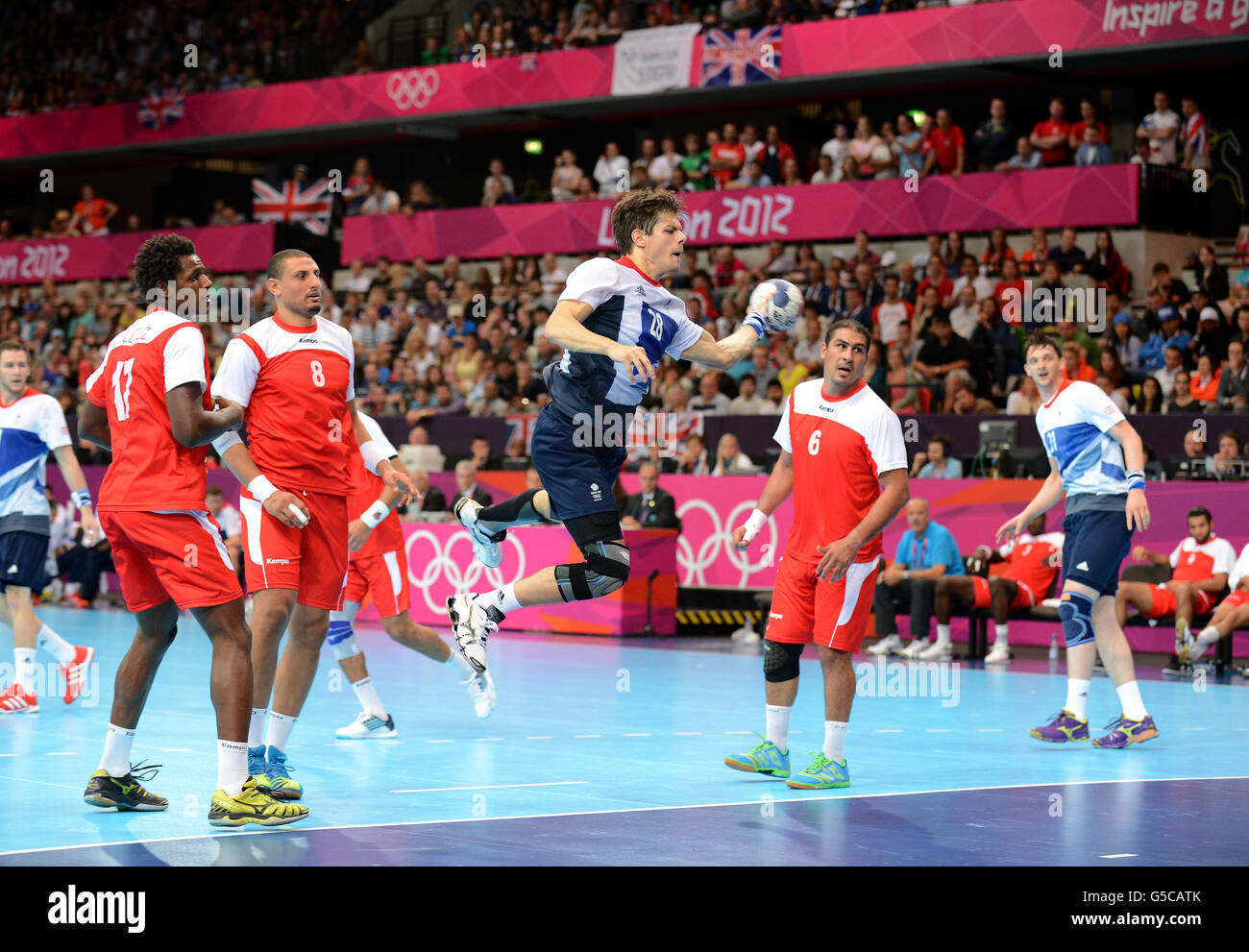 Great Britain's Gawain Vincent in action during their Preliminary Group ...