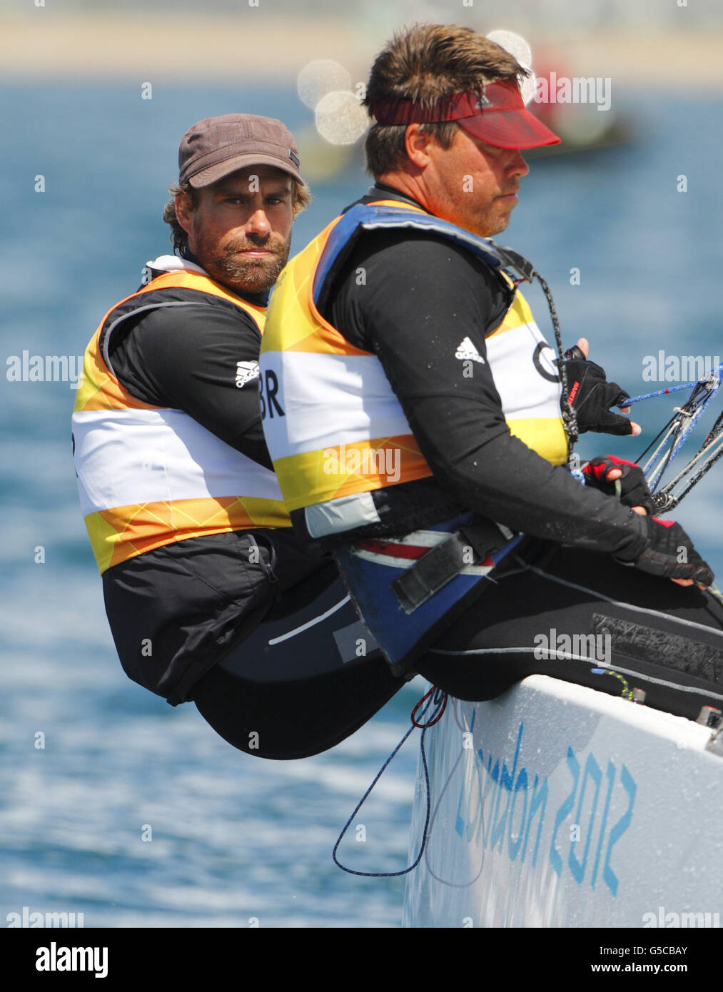 Great Britain's Iain Percy and Andrew Simpson before racing in the Star ...