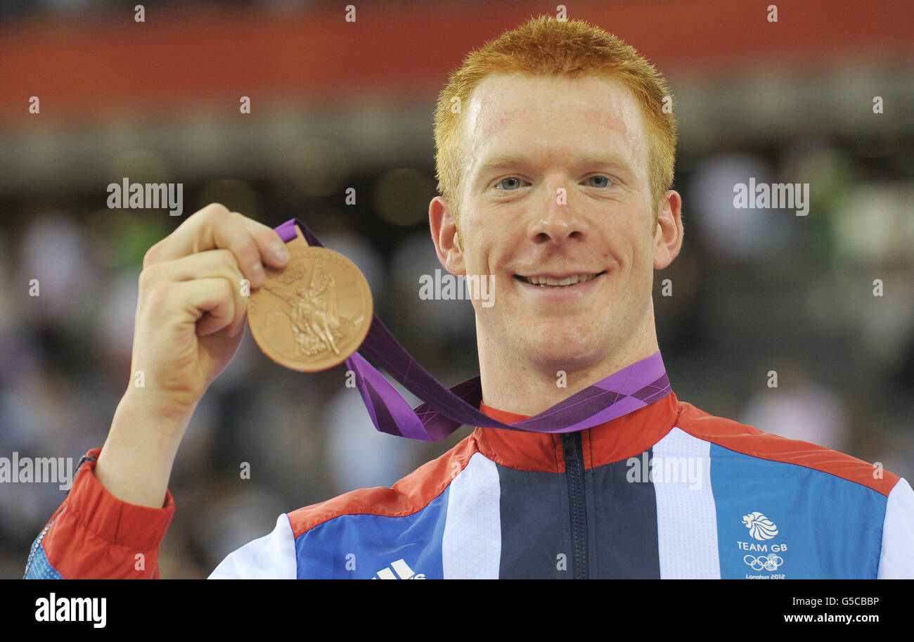 Great Britain's Ed Clancy celebrates with his Bronze medal on the ...