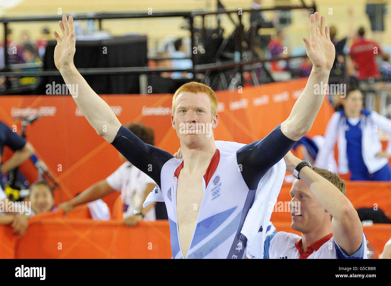 Great Britain's Ed Clancy celebrates after winning bronze in the Men's ...