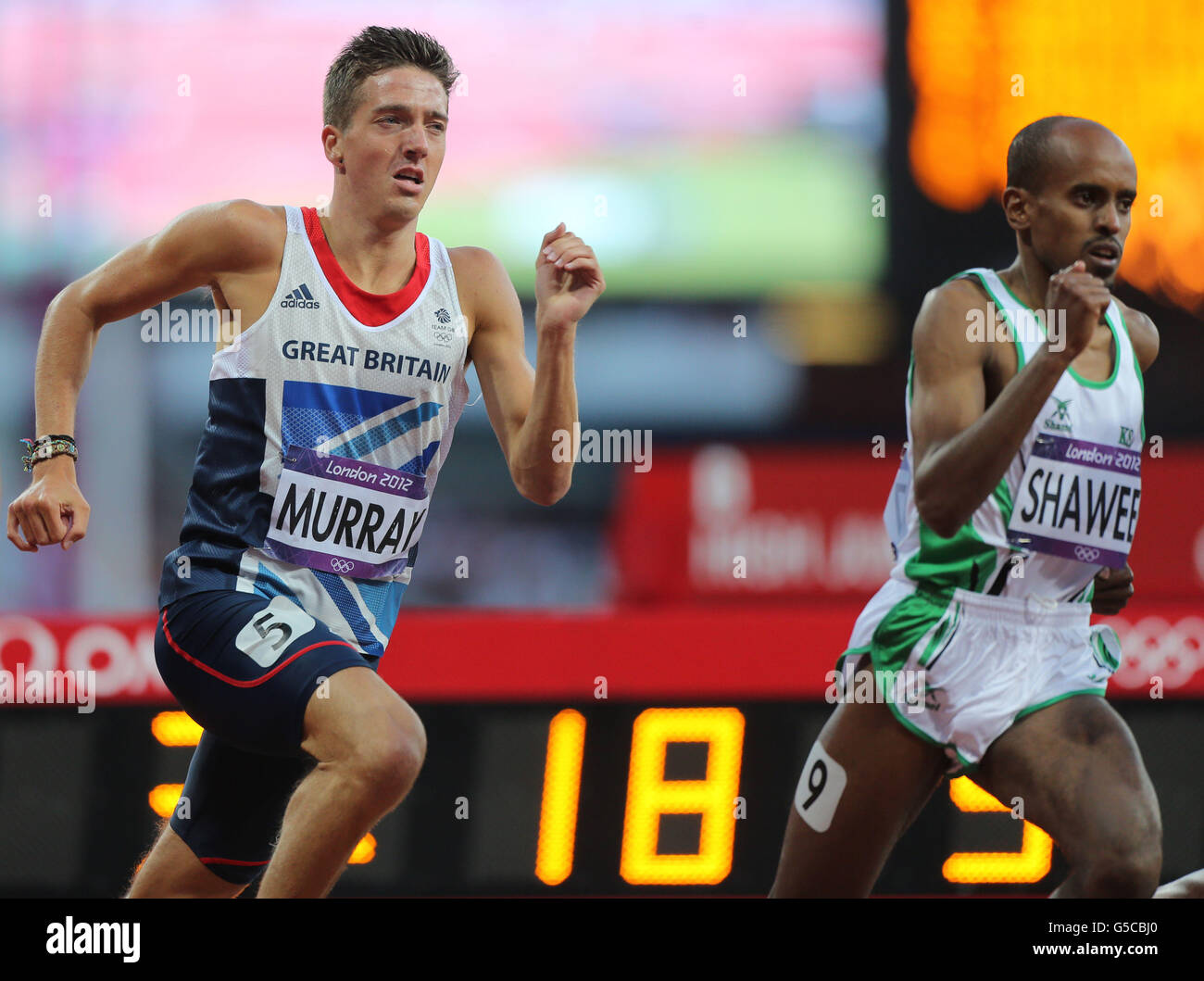 London Olympic Games - Day 9. Great Britain's Ross Murray (left) runs ...