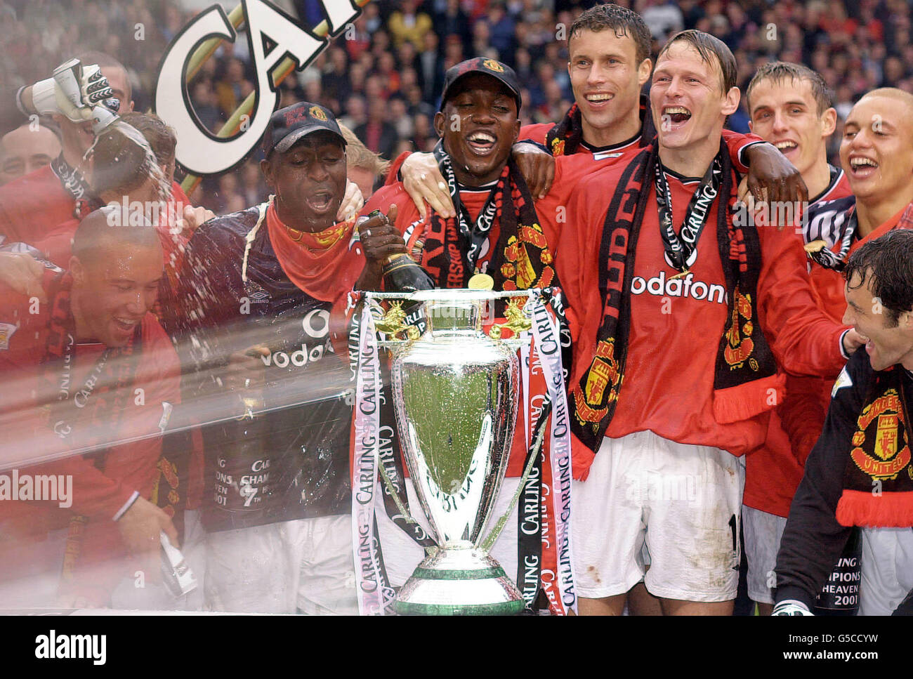 Man Utd Team celebrating Stock Photo - Alamy