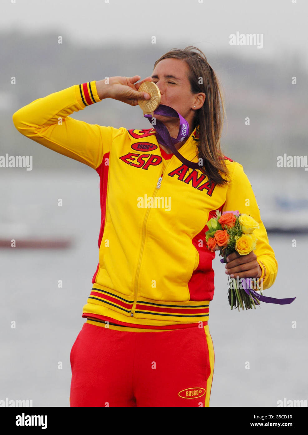 London Olympic Games - Day 11. Spain's Marina Alabau Neira kisses the ...