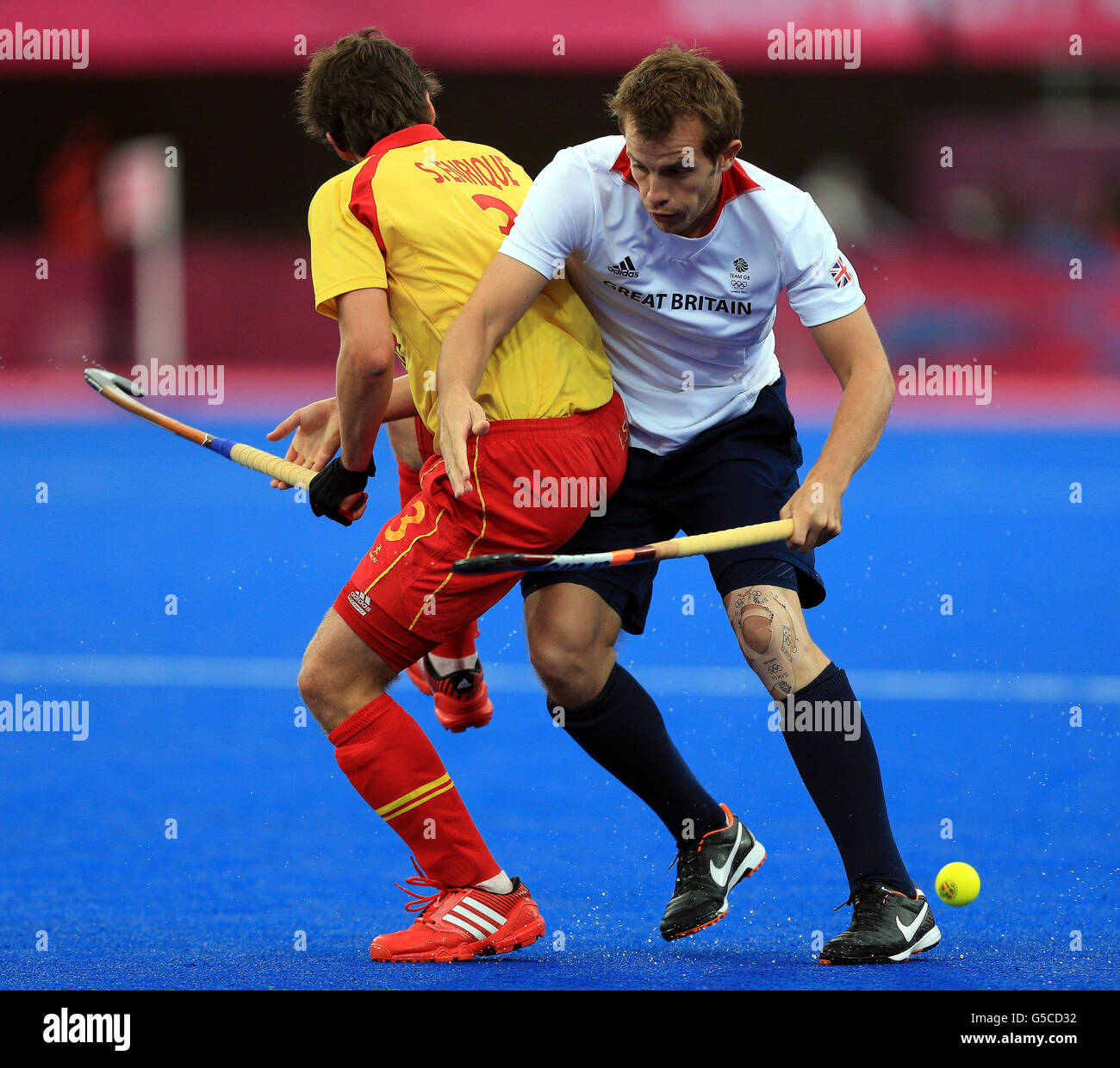 Great Britain's Matt Daly (left) and Spain's Sergi Enrique during their ...