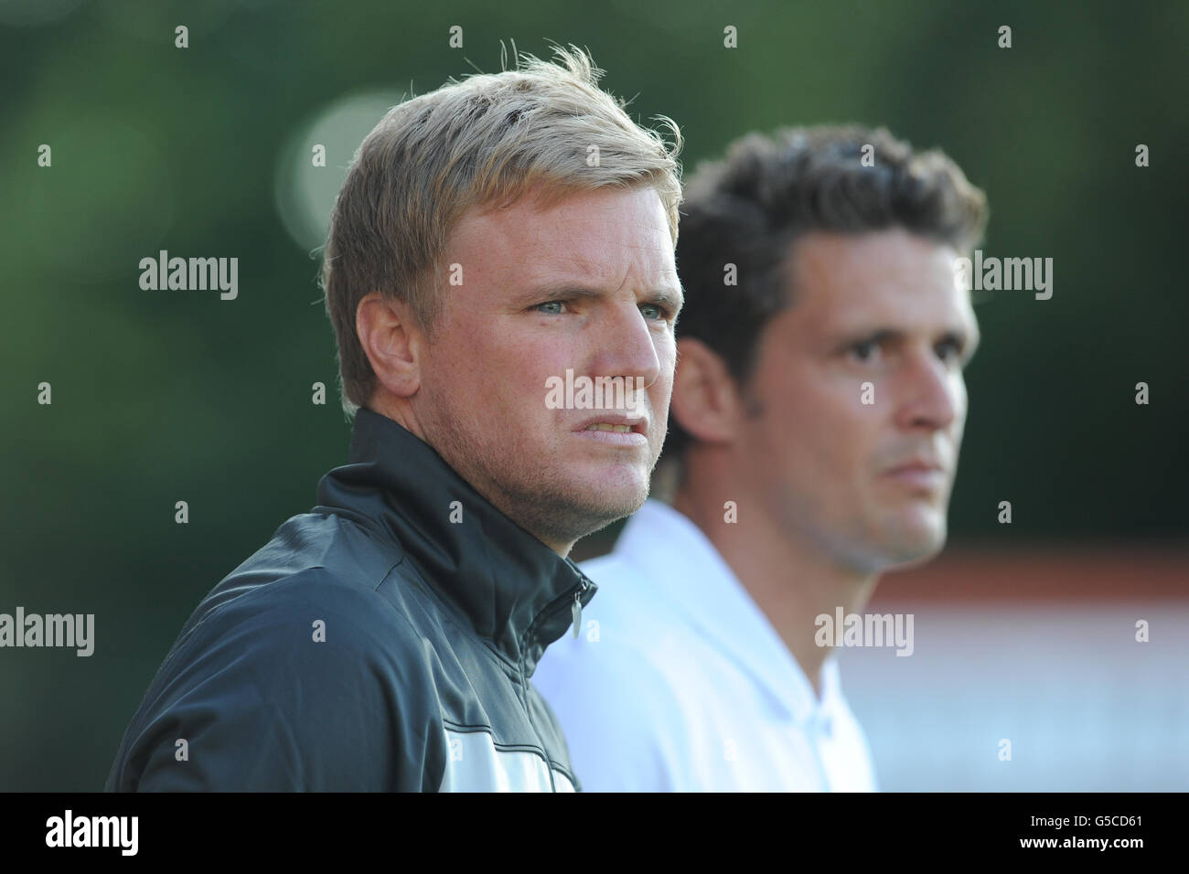 Burnley manager Eddie Howe and his assistant Jason Tindall Stock Photo ...