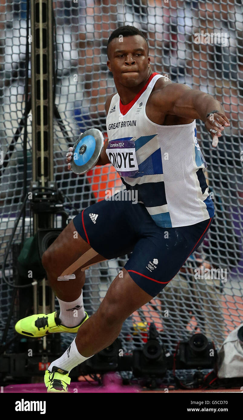 Great britains lawrence okoye mens discus final olympic stadium hi-res stock photography and ...