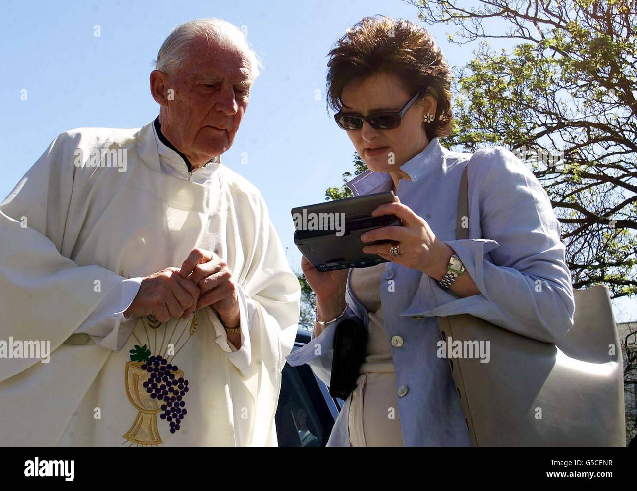 Cherie and Father Caden Stock Photo - Alamy