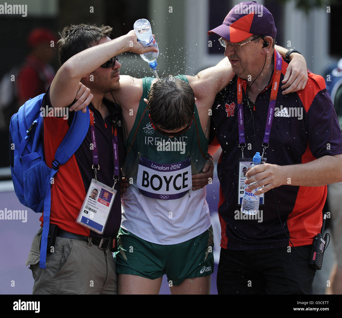 Ireland's Brendan Boyce after finishing the Men's 50km Race Walk at the ...