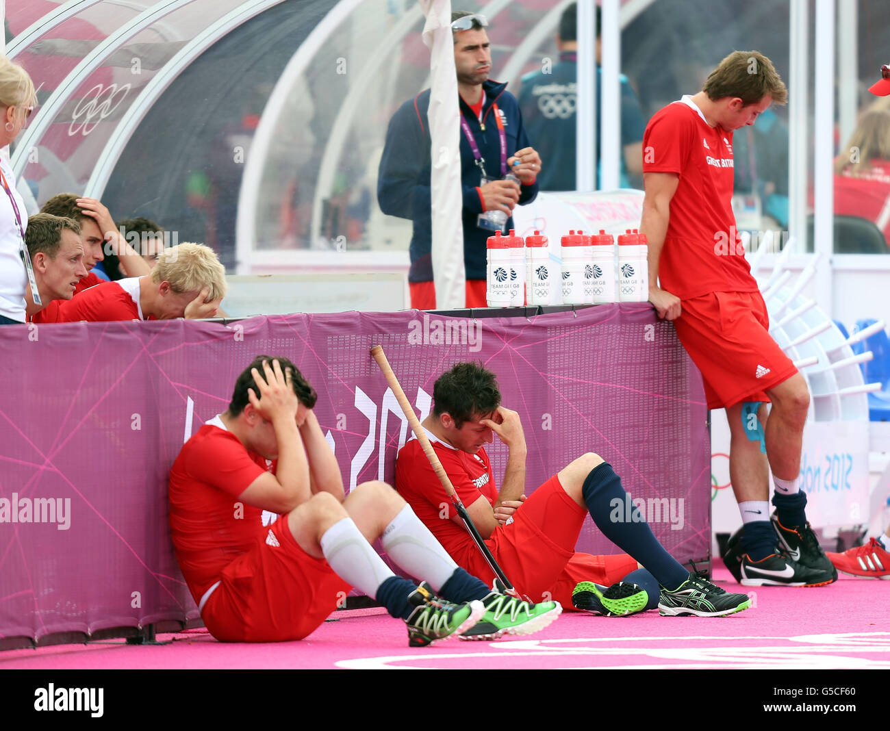 Great Britain's James Tindall (left), Iain Lewers and Matt Daly after ...
