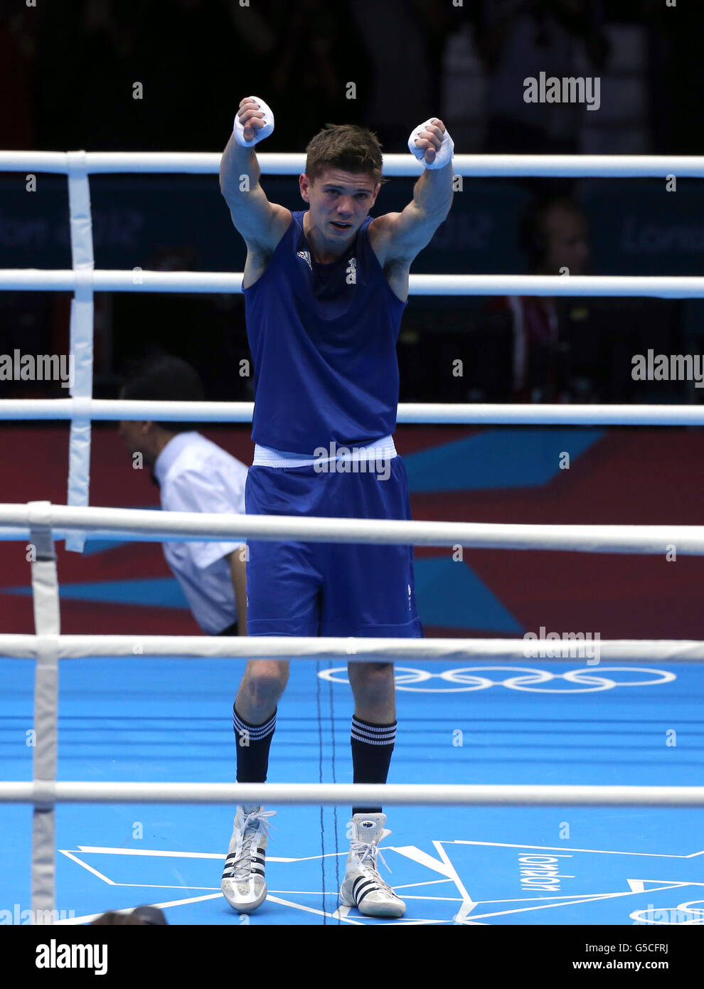 Great Britain's Luke Campbell celebrates after winning against Ireland ...