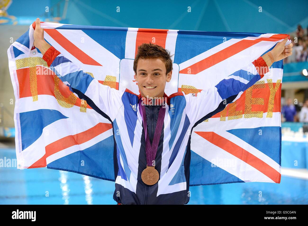 London Olympic Games - Day 15. Great Britain's Tom Daley celebrates his ...