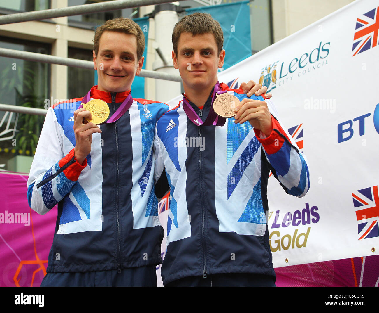 London olympic games leeds homecoming reception hi-res stock ...