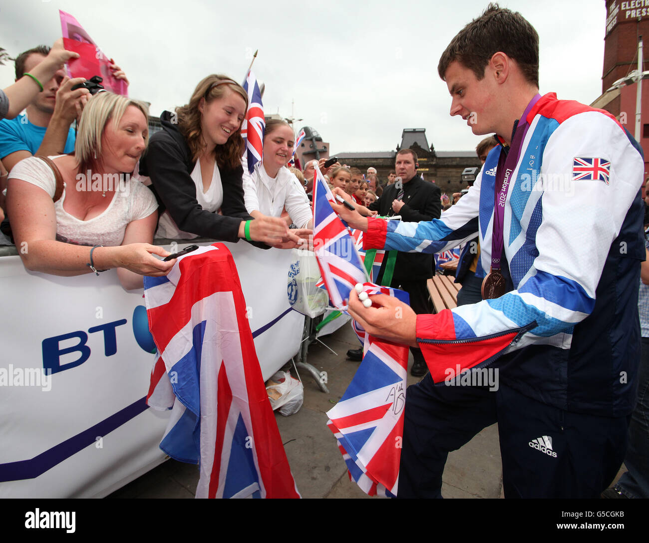 London Olympic Games - Leeds Homecoming Reception Stock Photo - Alamy