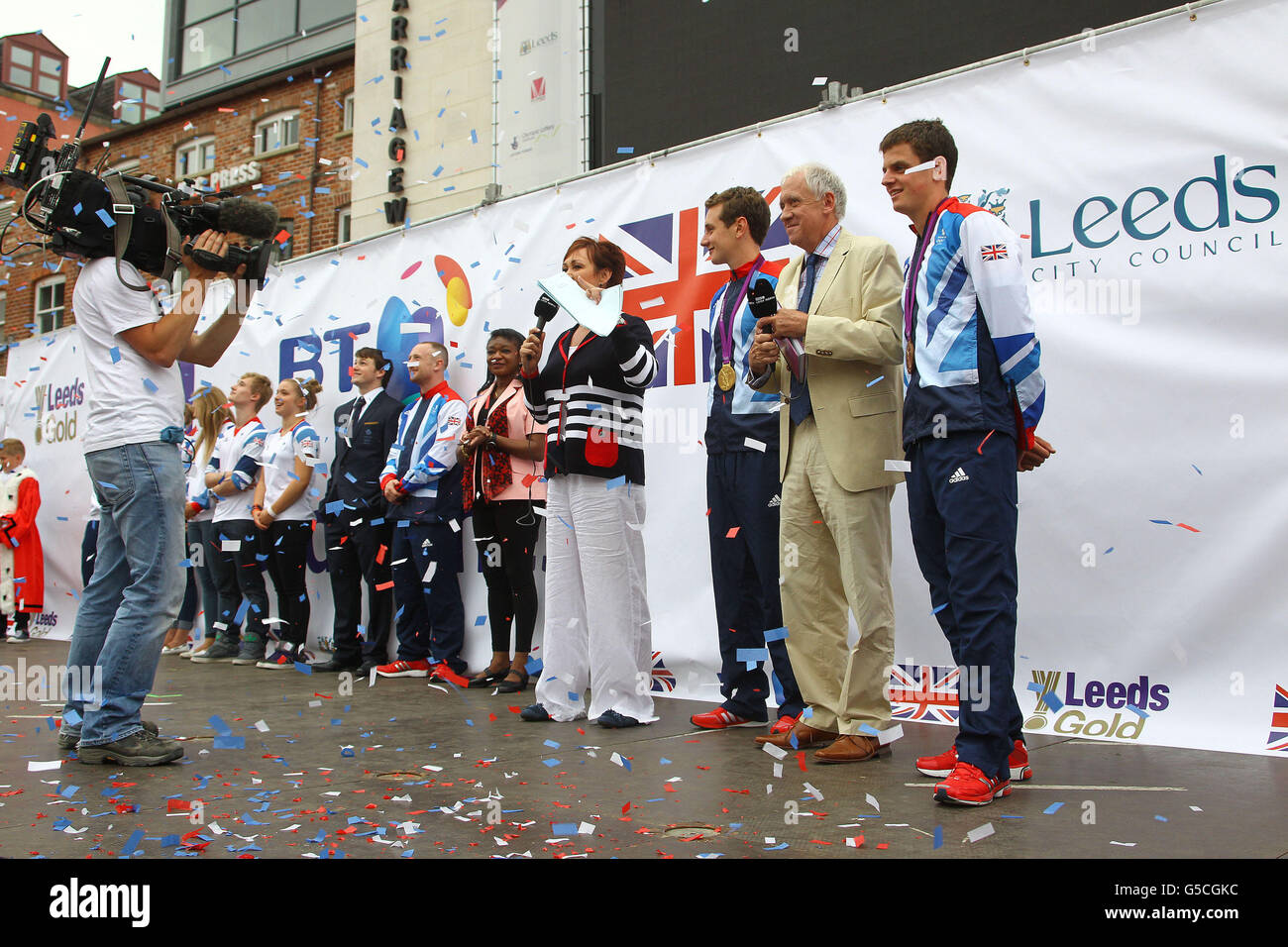 London Olympic Games - Leeds Homecoming Reception Stock Photo - Alamy