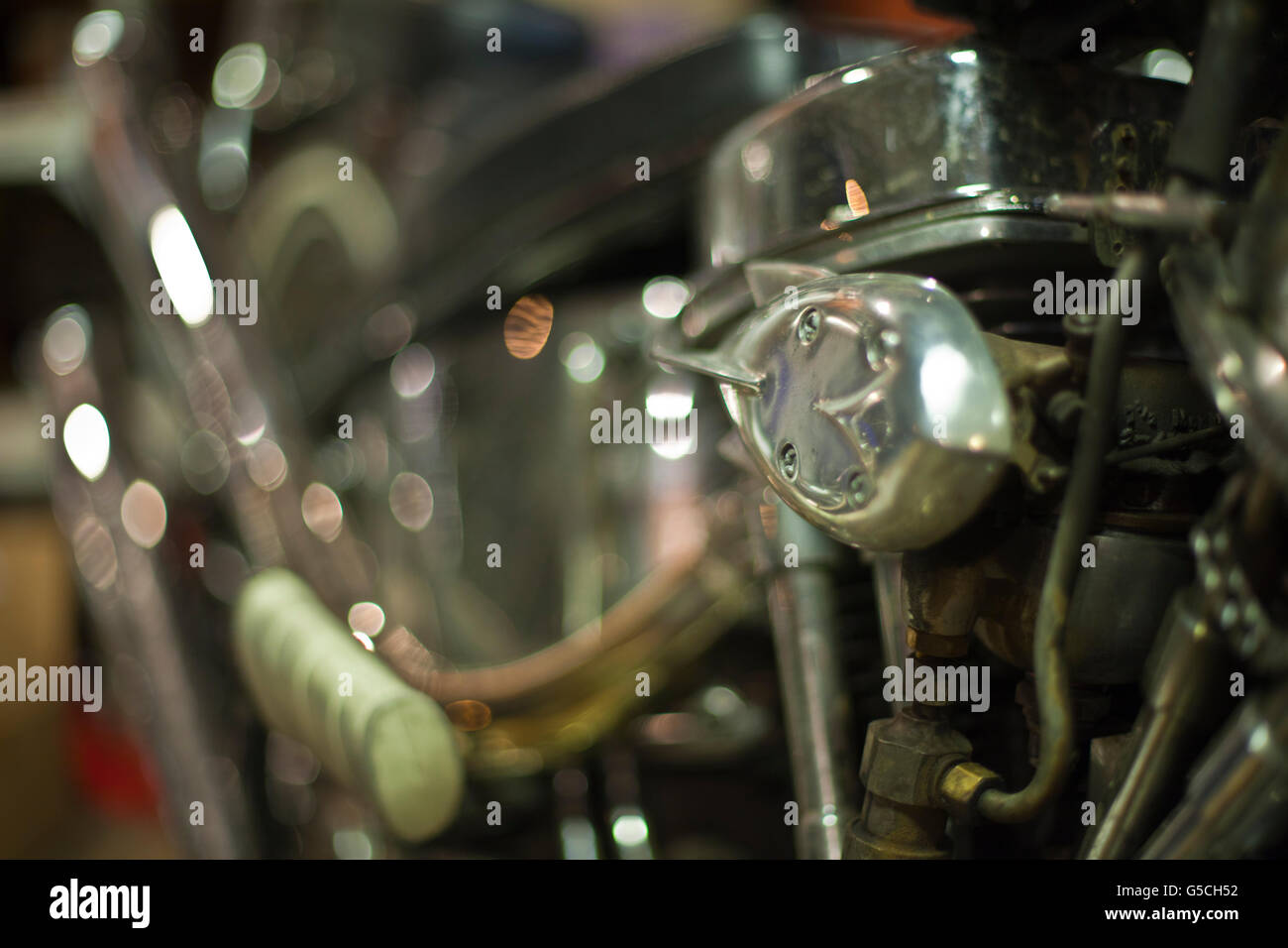Vintage period correct Chopper Motorcycle Stock Photo - Alamy