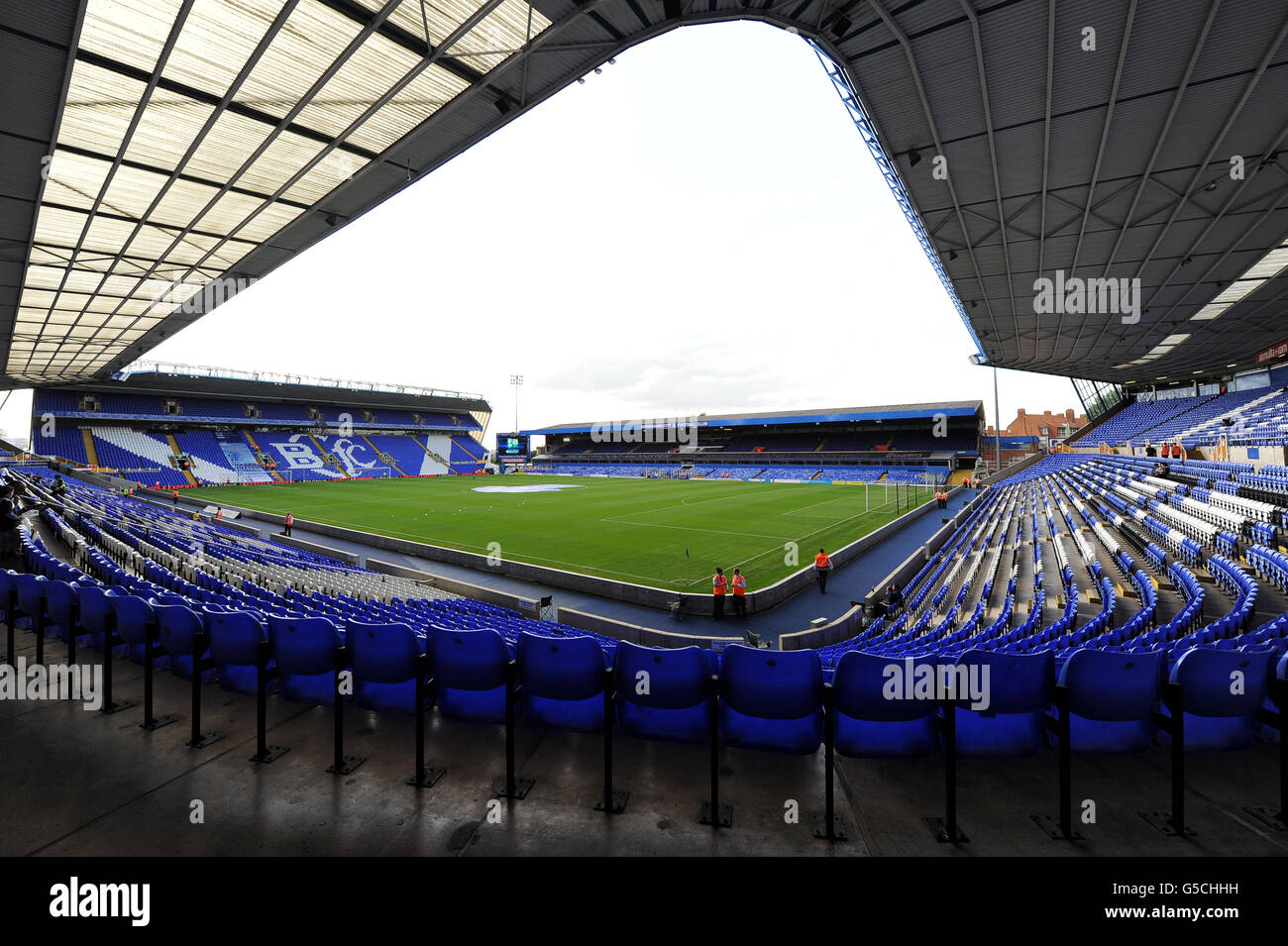A general view of inside St Andrew's Stadium, home of Birmingham City ...