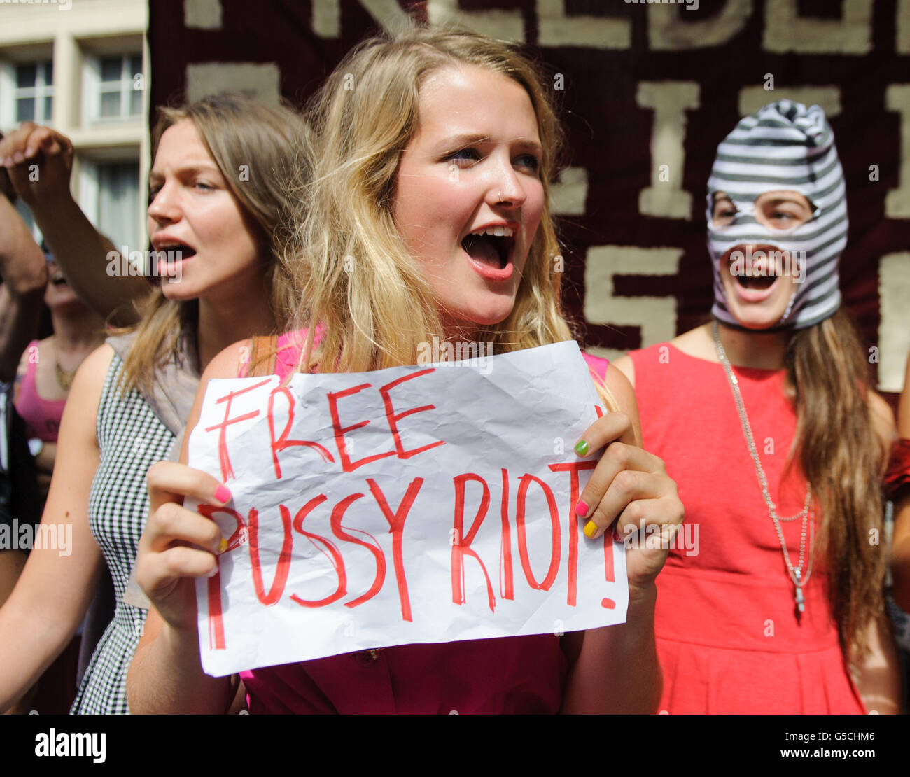 Pussy Riot Protest Stock Photo Alamy